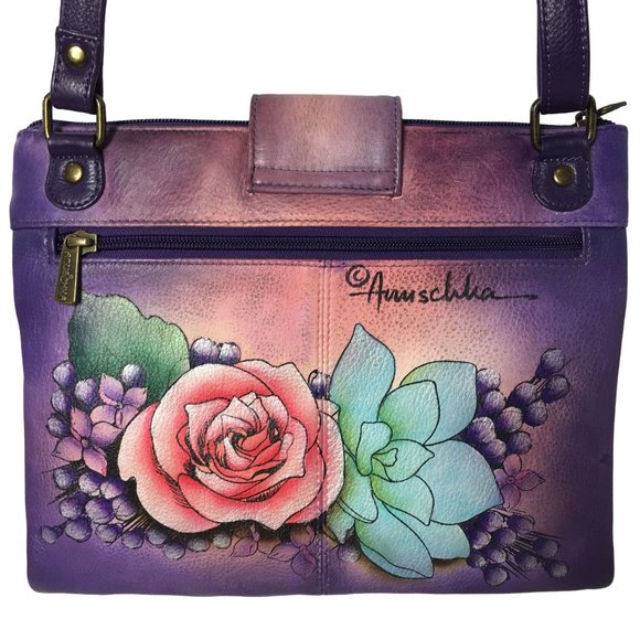 Anuschka | Bags | Anuschka Never Used Handpaint Leather Crossbody Bag ...